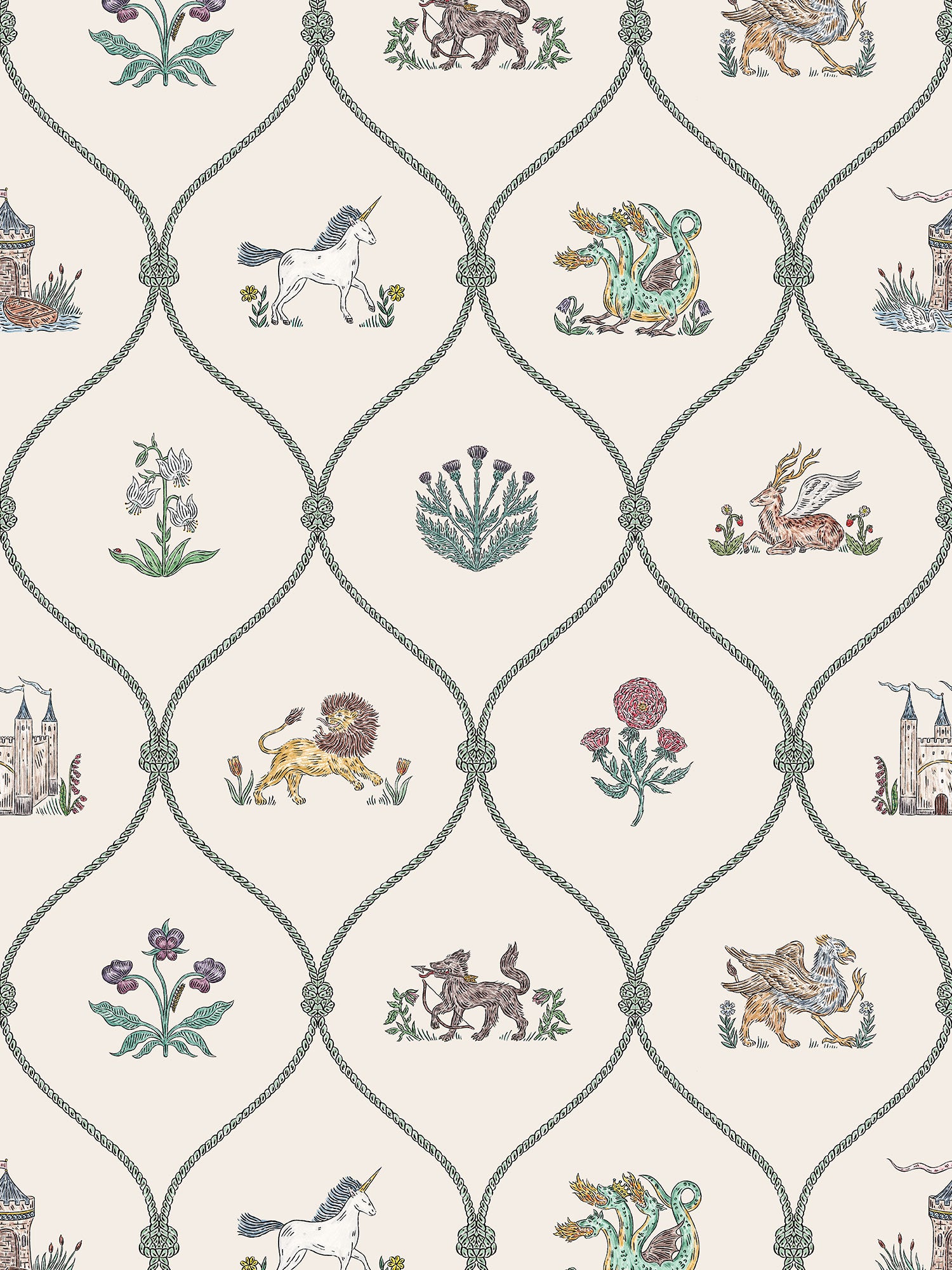 Heraldic Wallpaper by artist Fee Greening | CommonRoom